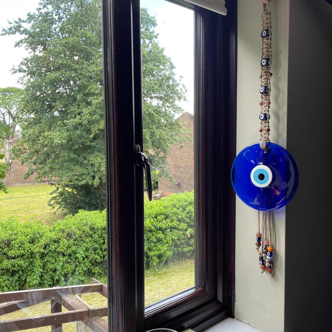 Evil Eye Hanging Decor, Modern Evil Eye, Large Evil Eye, Blue Evil Eye ...