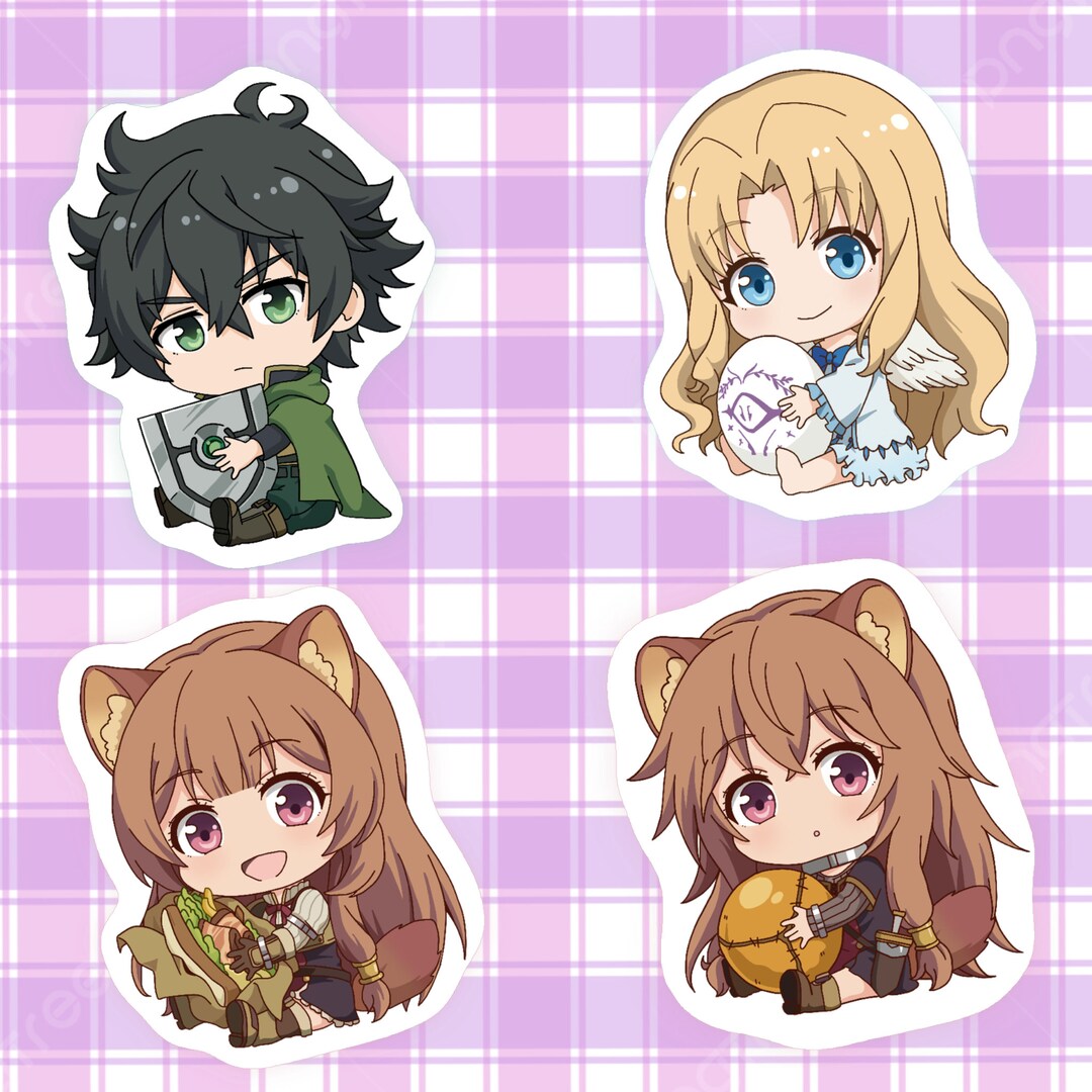 Fantasy Shield Anime Chibi V2 Die Cut Sticker | Anime Sticker ...