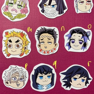 Demon Anime Mini Chibi Head Sticker Pack | Anime Sticker | Weatherproof ...