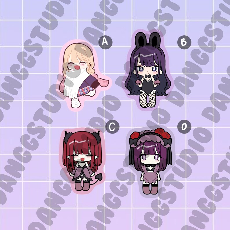 MDUD Cartoon Chibi Cosplay Marin Die Cut Sticker Pack | Anime Sticker ...