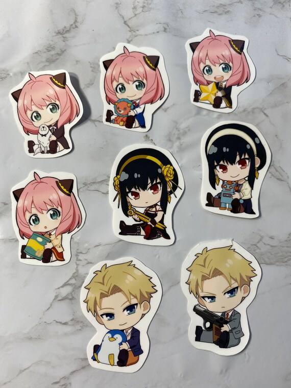 Spy Anime Die Cut Sticker Pack Anime Sticker Weatherproof - Etsy