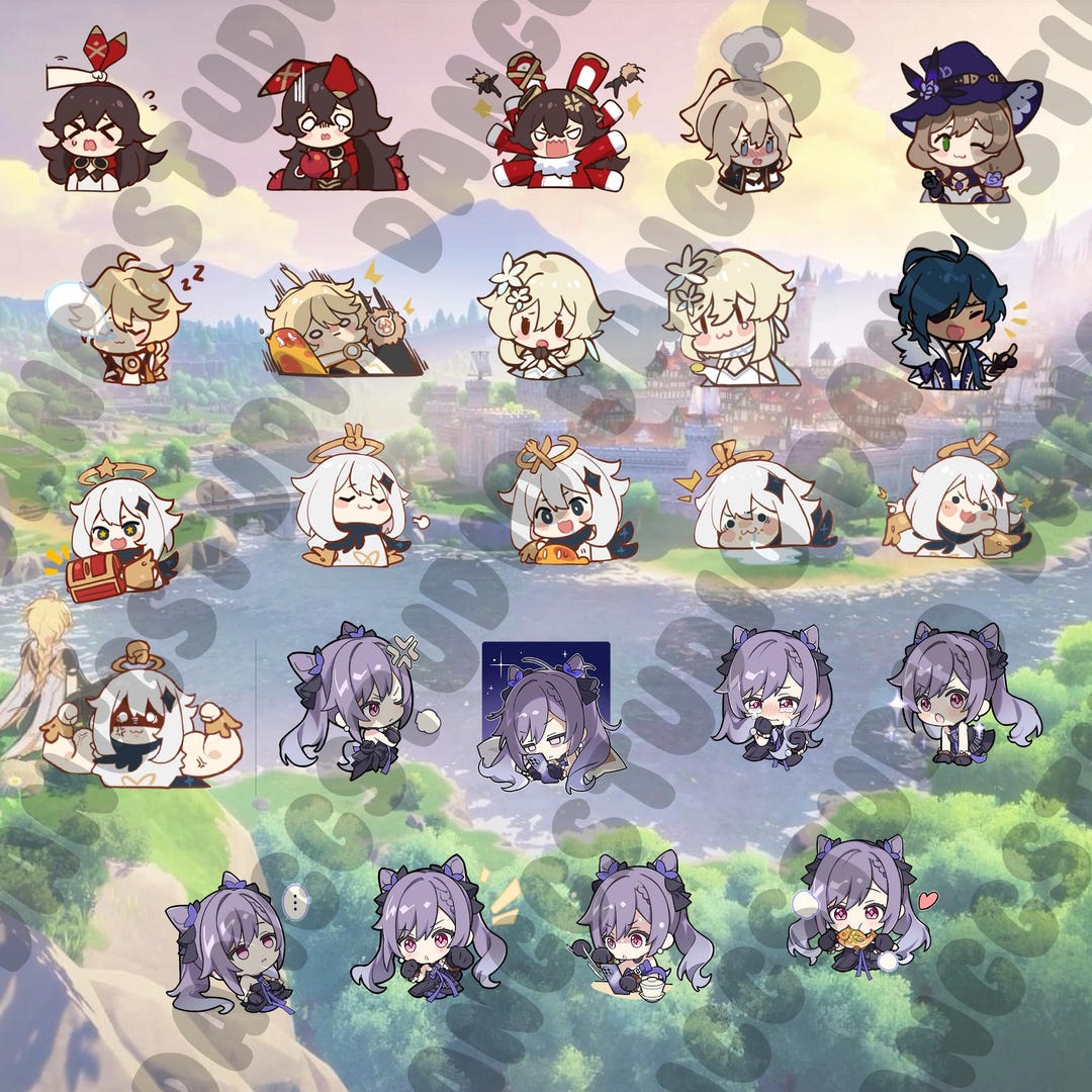 Genshin Impact Mini Sticker Flake Series 1 Die Cut Sticker | Gaming ...