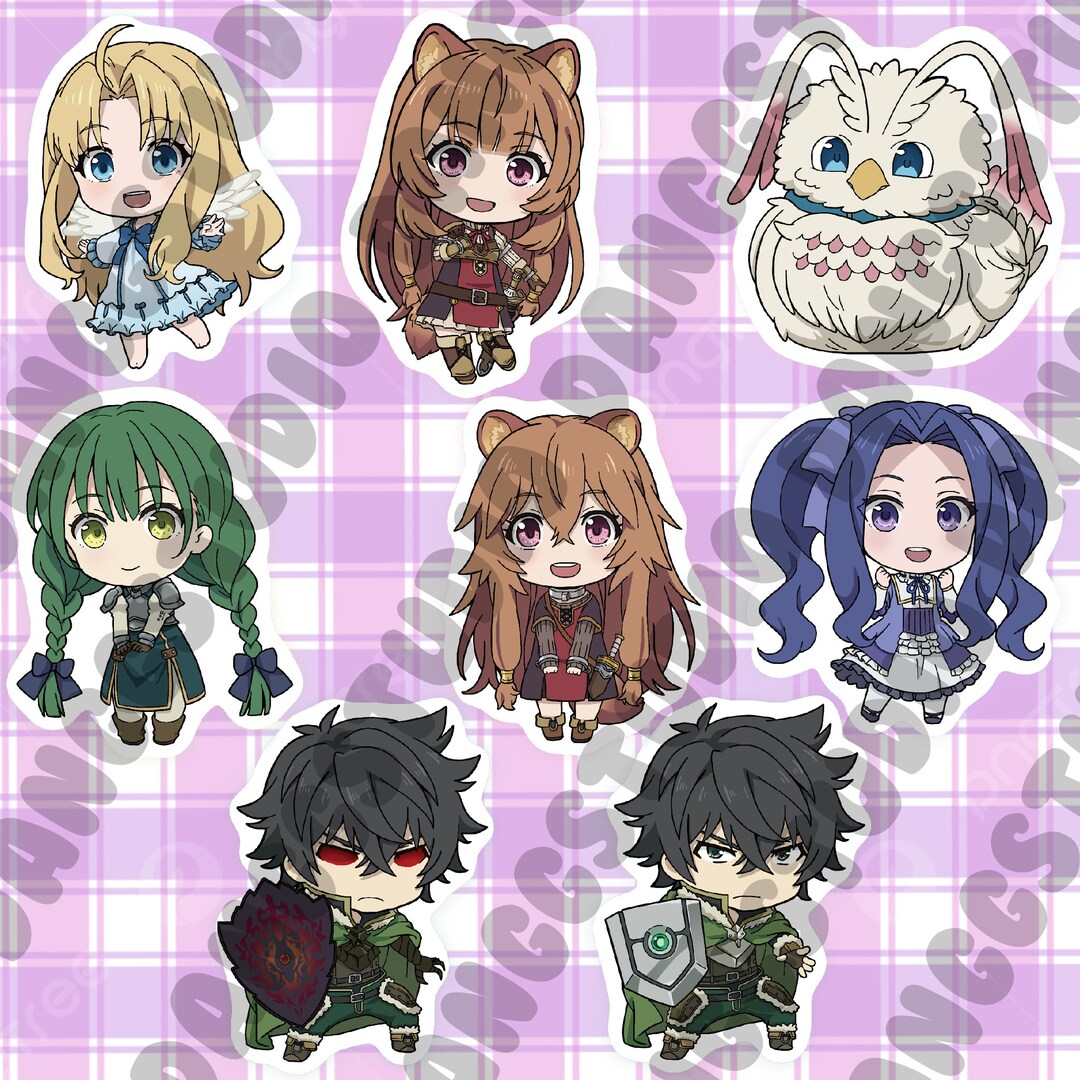 Fantasy Shield Anime Chibi V1 Die Cut Sticker | Anime Sticker ...