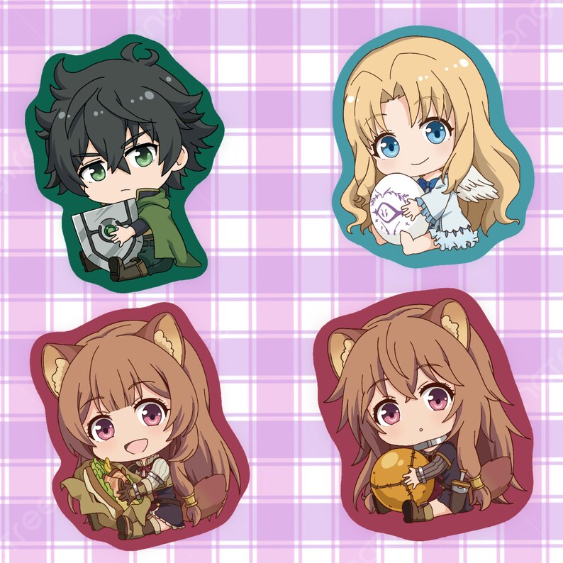 Fantasy Shield Anime Chibi V2 Die Cut Sticker | Anime Sticker ...
