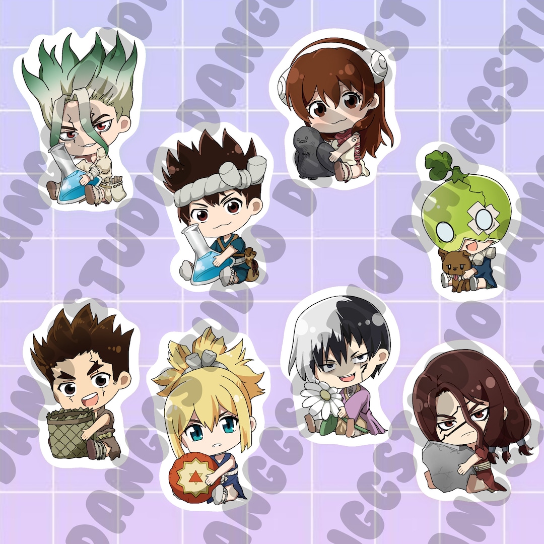 Science Dr Anime Chibi Die-cut Sticker Ver 2 | Anime Sticker ...