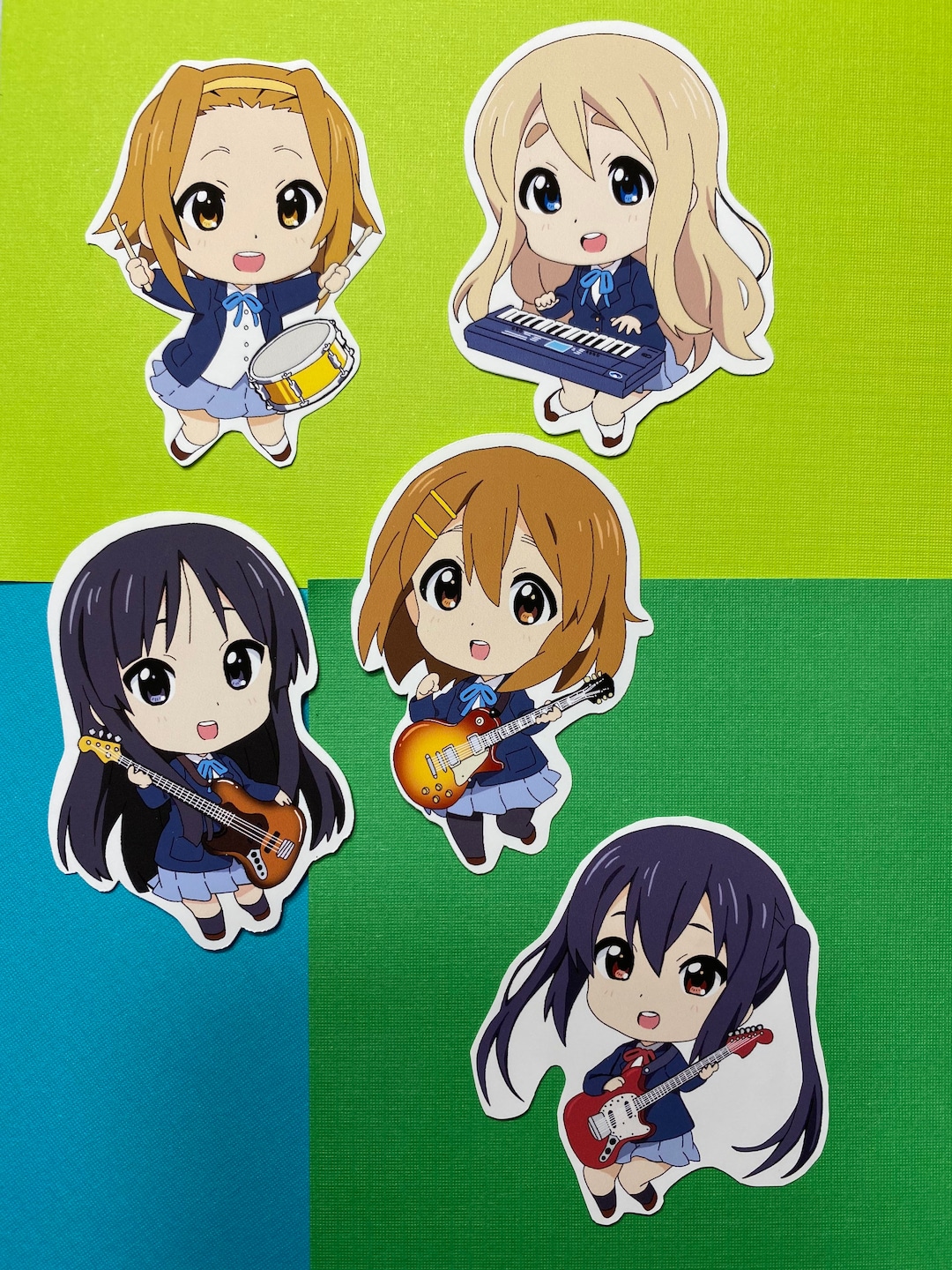 Anime Girl Music Band Die Cut Sticker Pack | Anime Sticker ...