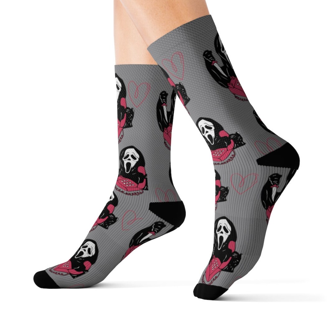 I Love Ghostface Socks Halloween Socks October Socks I Love - Etsy