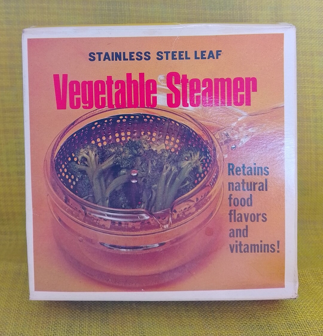 Vintage Stainless Steel Leaf Vegetable Steamer in Original Box and ...