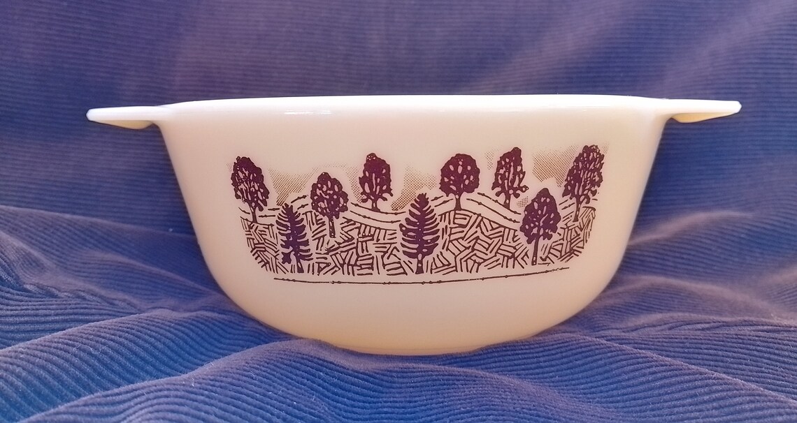 Vintage Pyrex England Casserole Dish. Brown Forest Pattern. No Lid. - Etsy