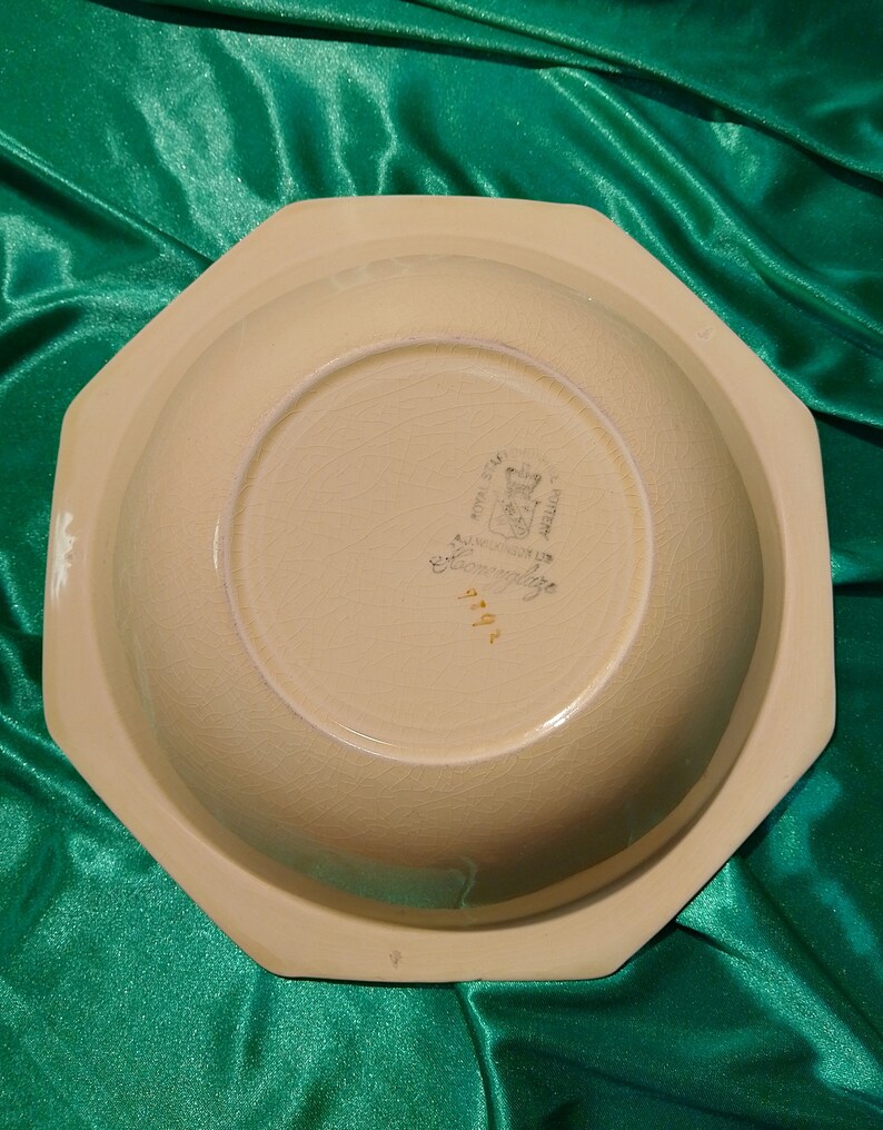 Royal Staffordshire Pottery AJ Wilkinson Honeyglaze Octagonal Bowl - Etsy