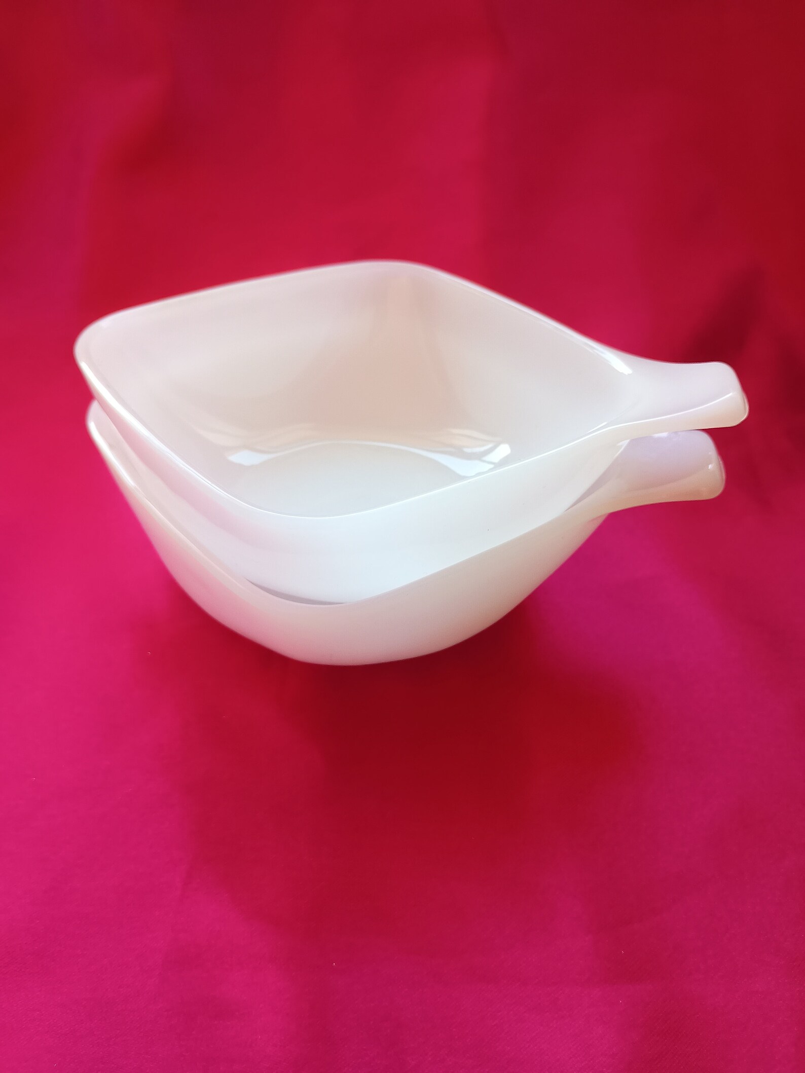 Pair of Retro Crown Pyrex Milk Glass Ramekins - Etsy