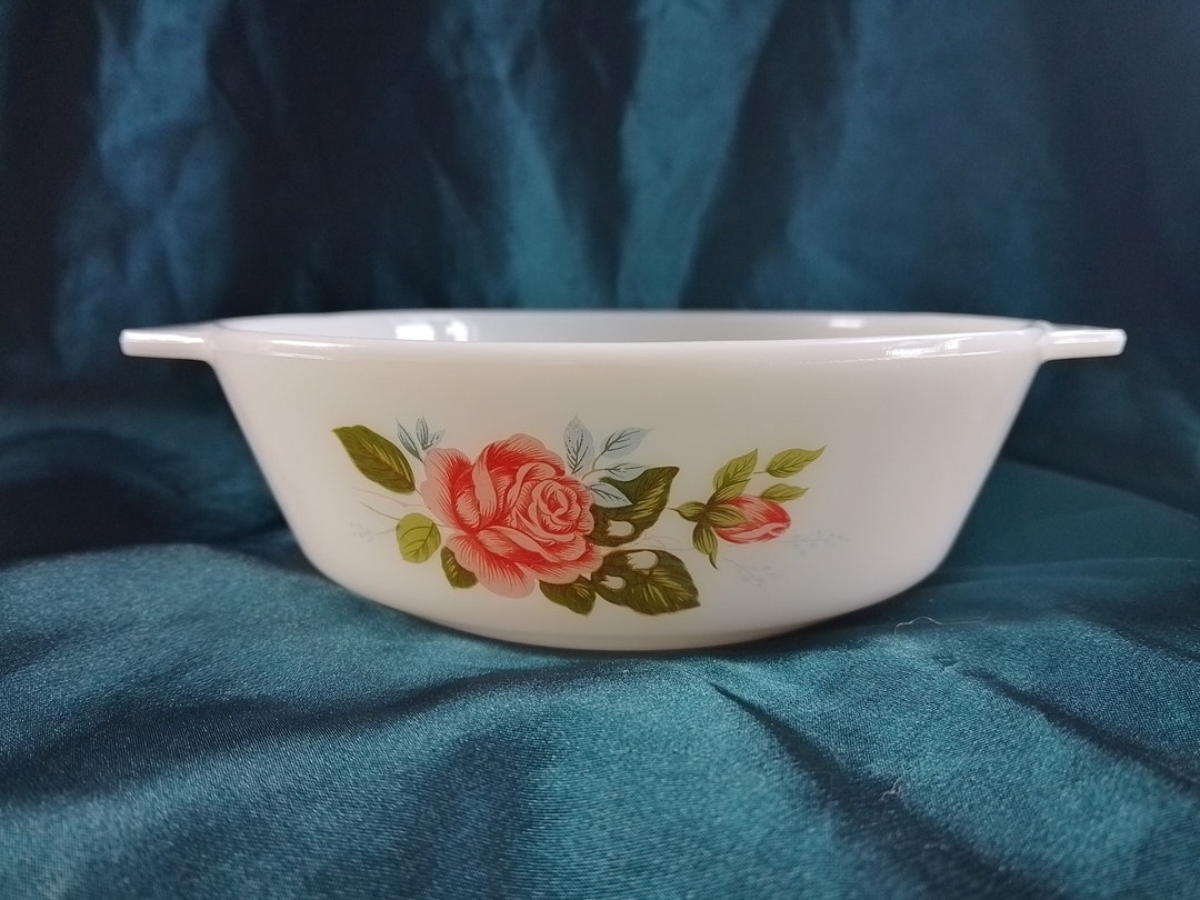 Retro JAJ Pyrex Cottage Rose Pattern Casserole Dish No Lid - Etsy