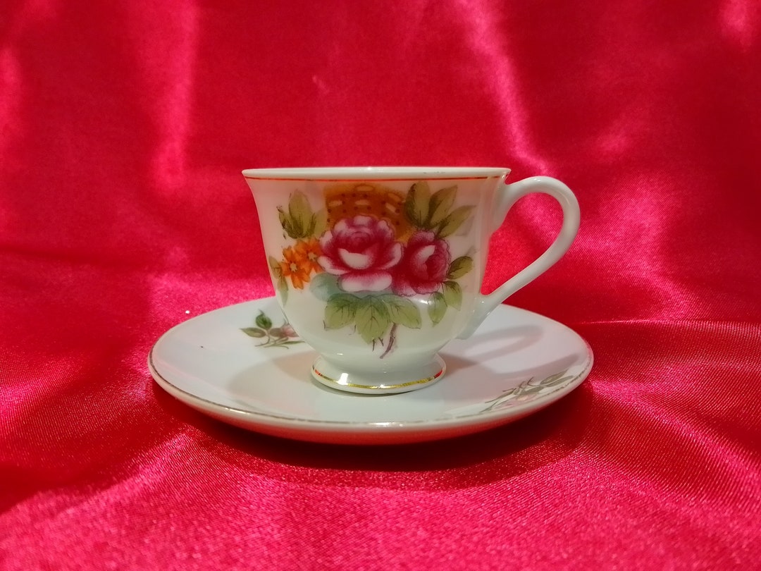 Demitasse Teacup and Saucer. - Etsy