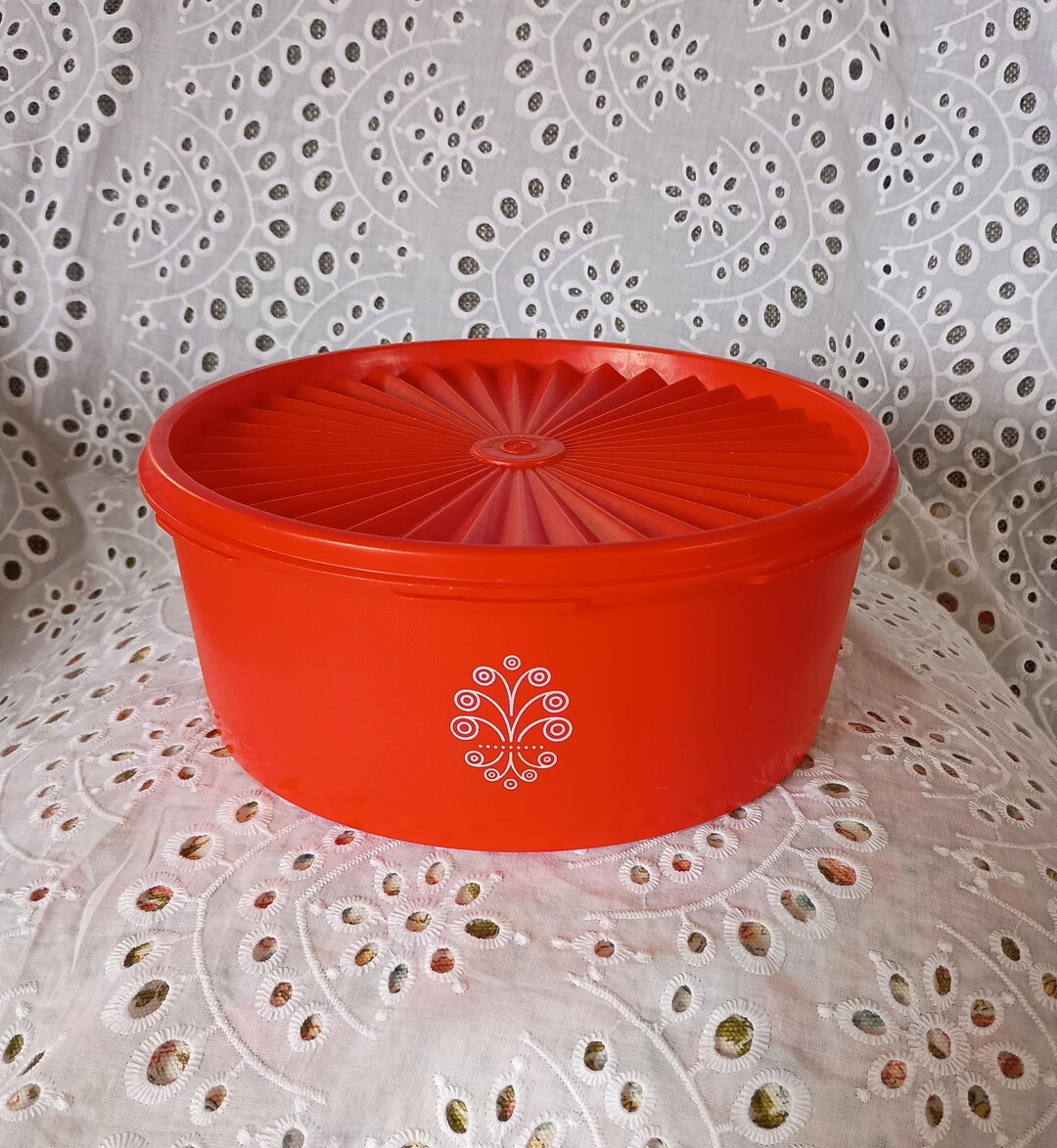 Vintage Tupperware Servalier Stacking Canister 1024-32 With Matching ...