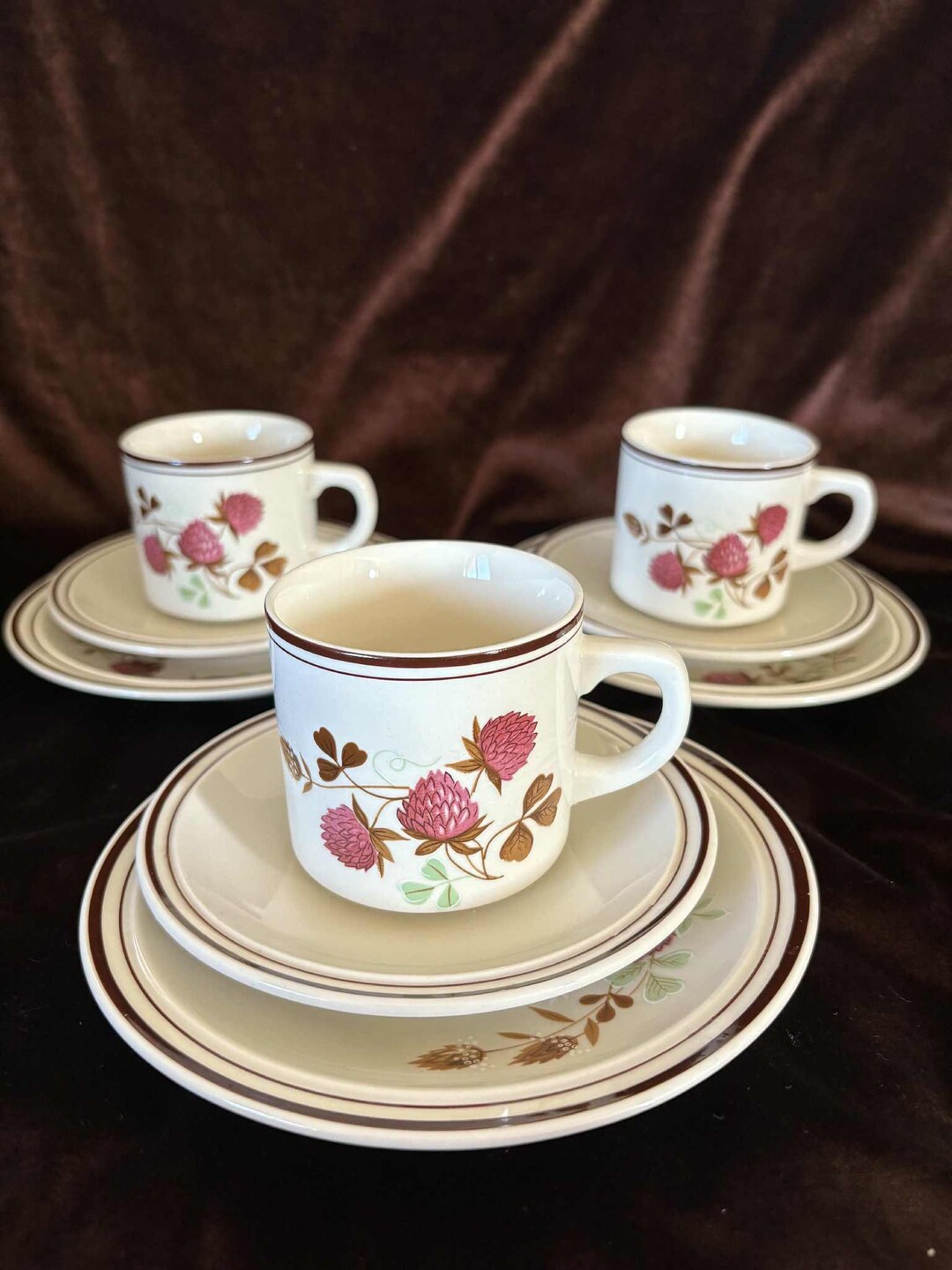 Ming Pao China Cup, Saucer and Side Plate Trios X 3 - Etsy