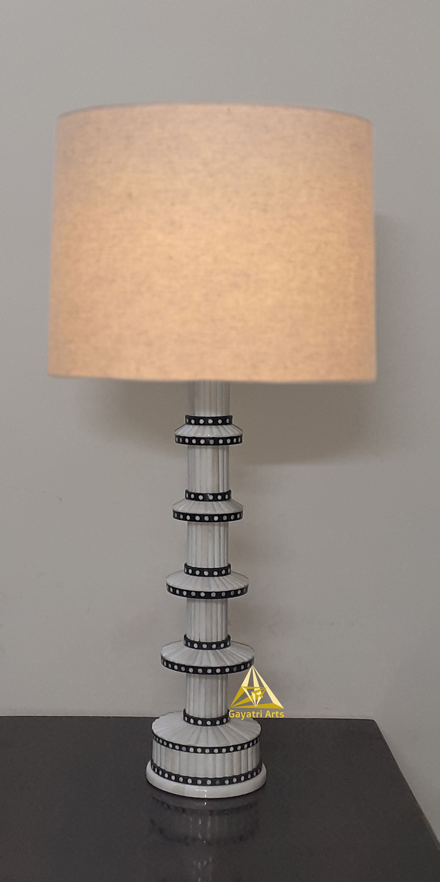 Bone Table Lamp Home Decorative Bone Inlay Lamp Hand Carved Night Lamp Handicraft Shade Not ...