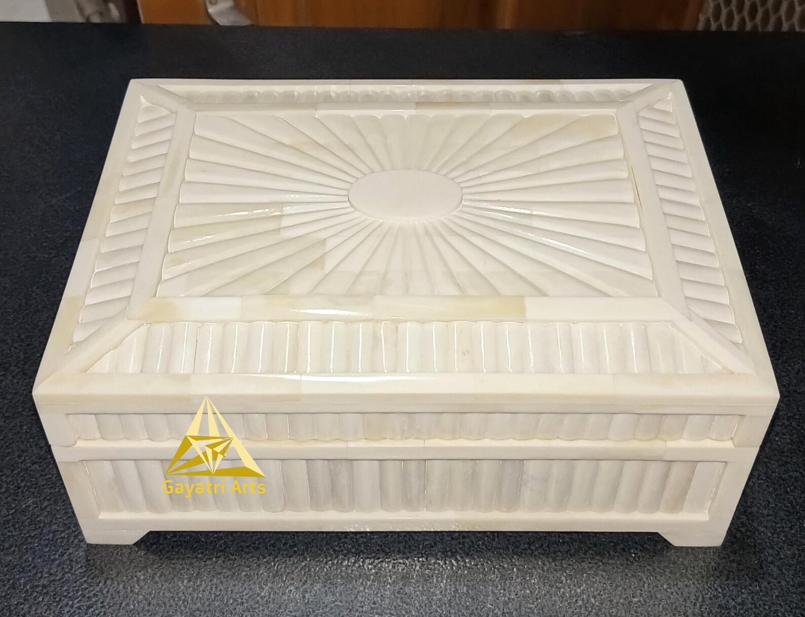 Home Decor Bone Inlay Box | Hand Carved Bone Inlay Jewelry Box | Bone ...