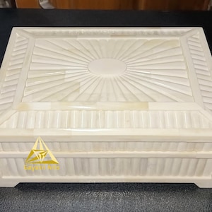 Home Decor Bone Inlay Box | Hand Carved Bone Inlay Jewelry Box | Bone ...