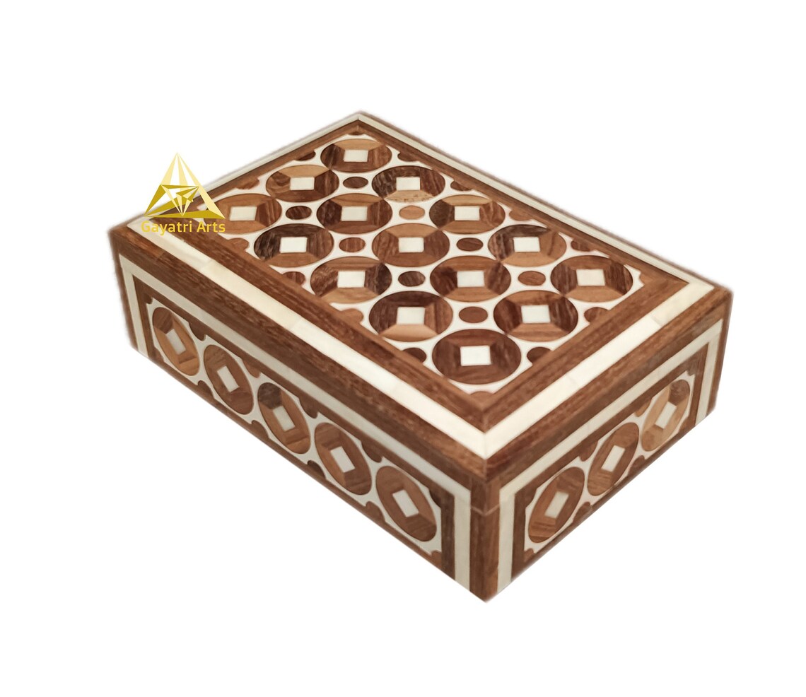 Home Decorative Bone Inlay Box | Teak Wood Bone Inlay Box | Bone Inlay ...