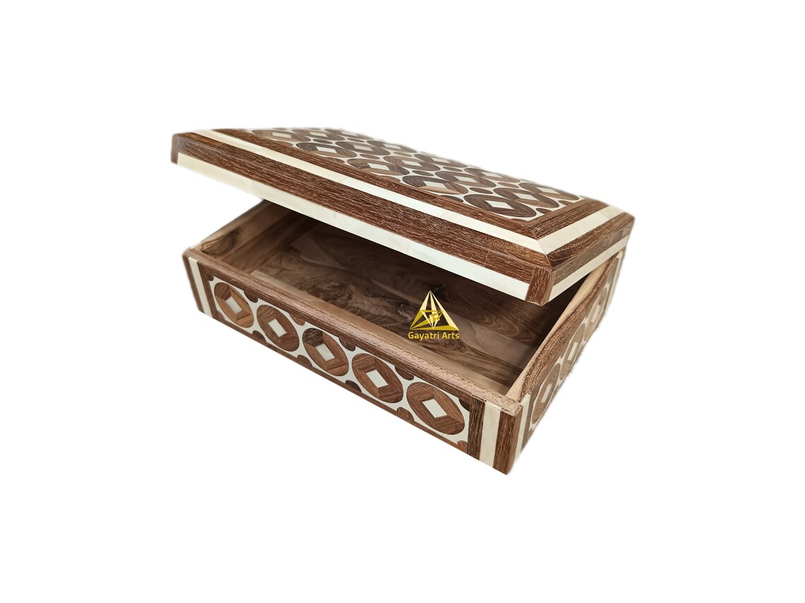 Home Decorative Bone Inlay Box | Teak Wood Bone Inlay Box | Bone Inlay ...