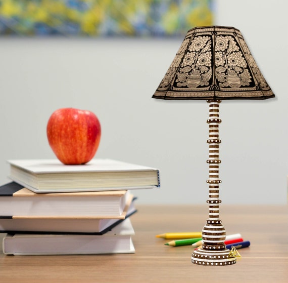 Home Decor Bone Inlay Lamp Teak Wood Lamp Unique Lamp Night Lamp Table Lamp With UL E 27 Holder Fitting Shade Not Inculed Etsy UK