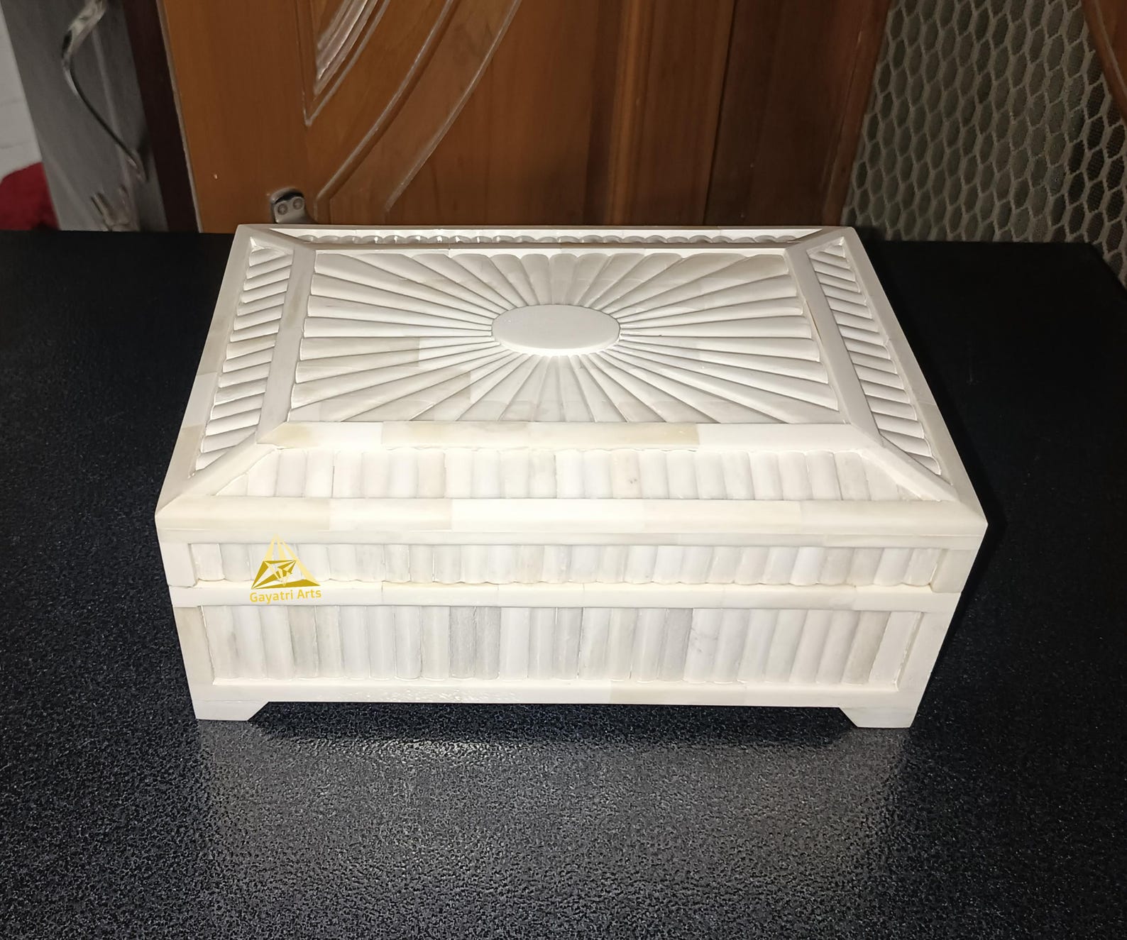 Home Decor Bone Inlay Box | Hand Carved Bone Inlay Jewelry Box | Bone ...