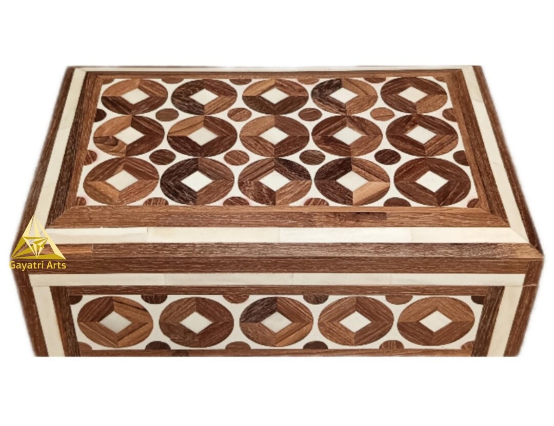 Home Decorative Bone Inlay Box | Teak Wood Bone Inlay Box | Bone Inlay ...