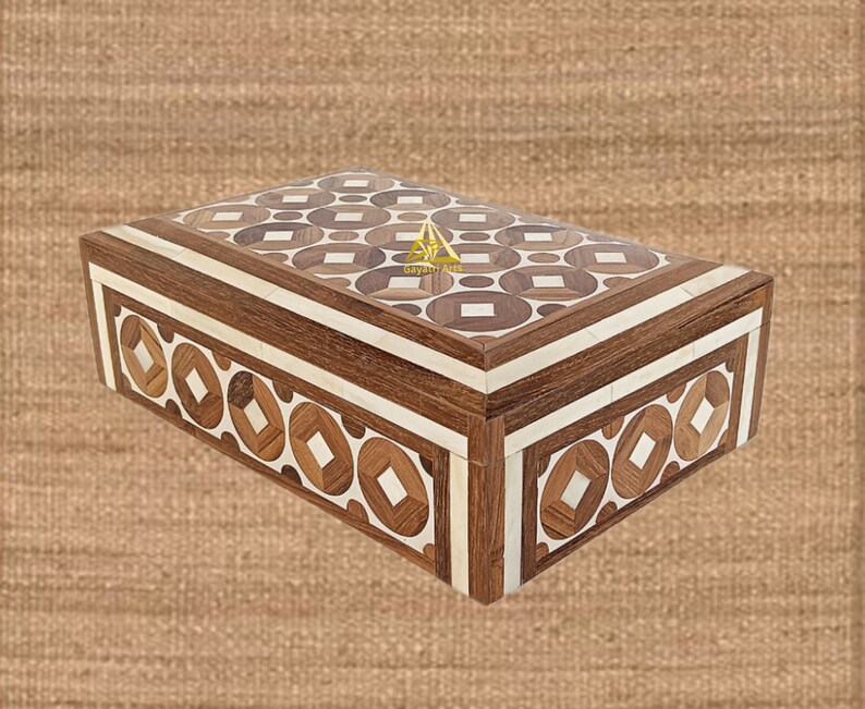 Home Decorative Bone Inlay Box | Teak Wood Bone Inlay Box | Bone Inlay ...