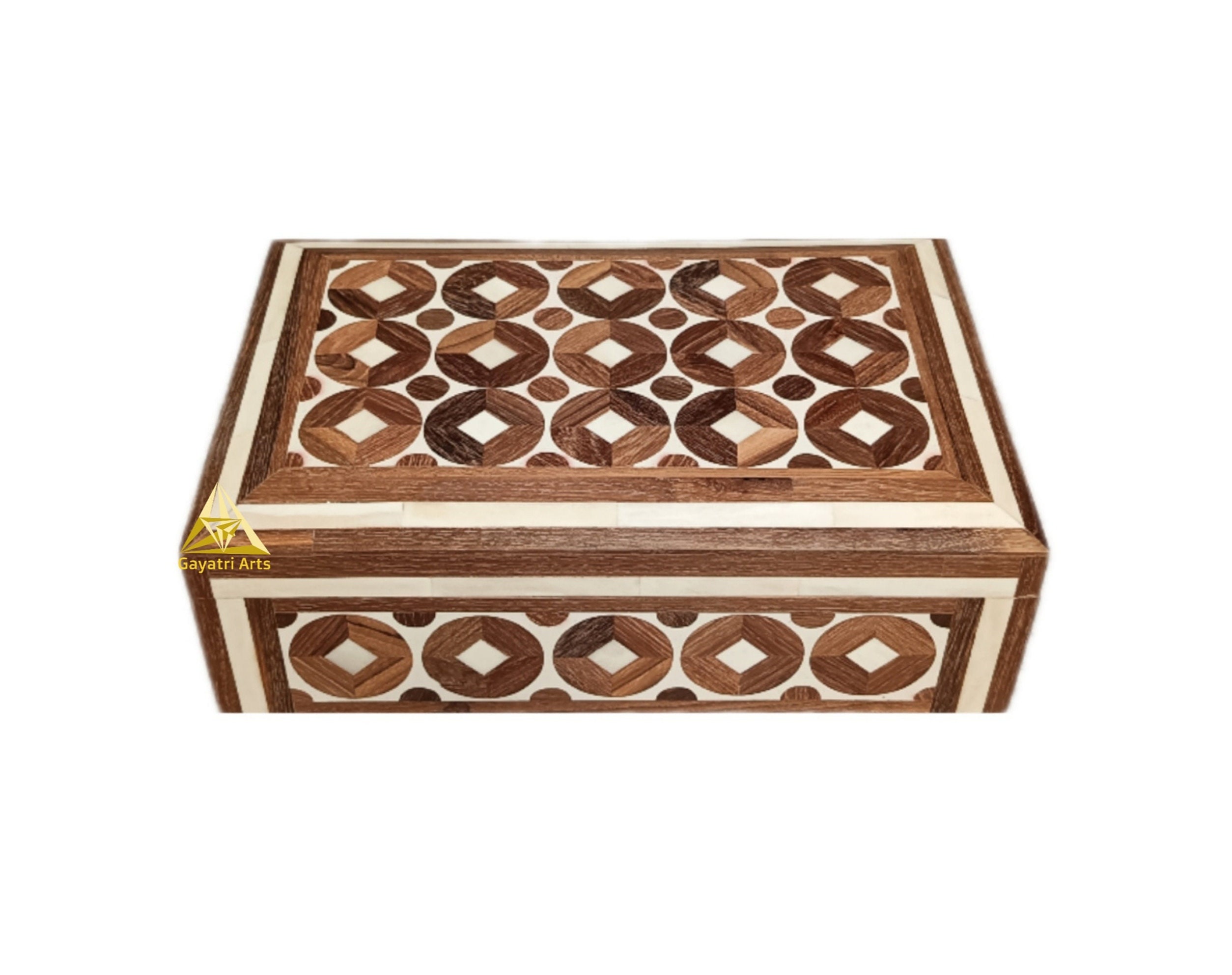 Home Decorative Bone Inlay Box Teak Wood Bone Inlay Box - Etsy