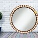 Wood Bone Inlay Mirror Frame | Round Bone Inlay Mirror Frame | Home ...