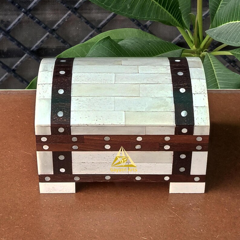 Home Decor Bone Inlay Box, Keepsakes Box, Antique Look Box, Jewelry Box ...