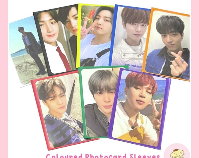 Colored Photocard Card Sleeves Double Sleeve Kpop Photocard Card ...