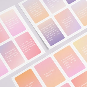 Positive Affirmation Cards Set, Printable Mindfulness Cards ...