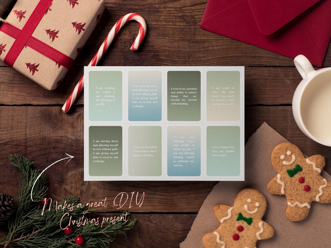 Positive Affirmation Cards Set Printable Mindfulness Cards | Etsy