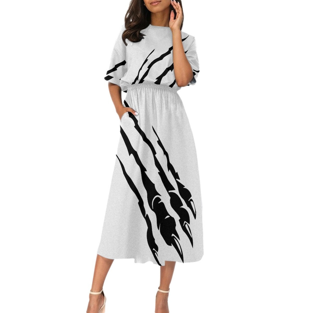 Halloween Slasher Dress With Pockets, Raven Claw Horror Movie Style ...