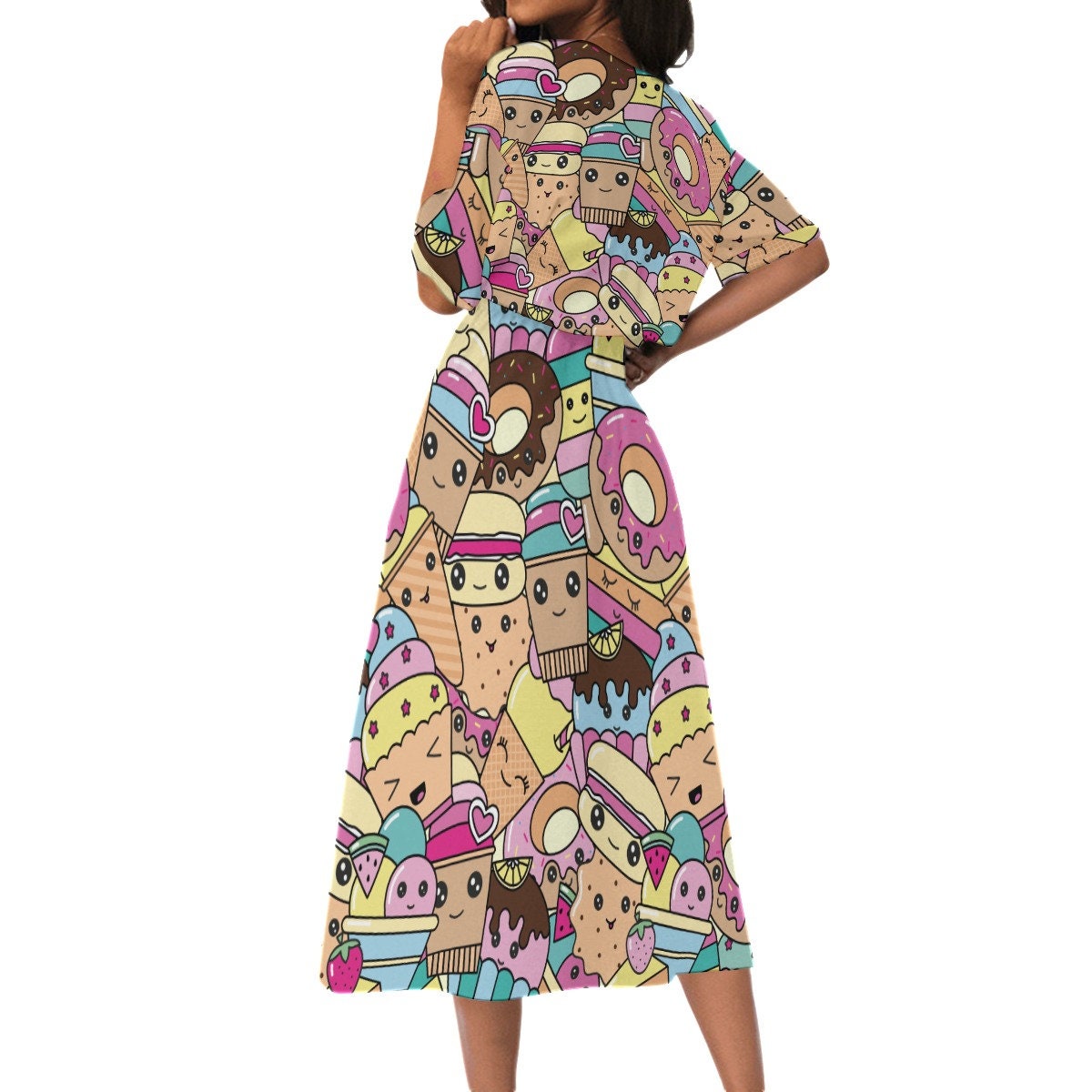 Kawaii Cute Snacks Dress With Pockets, Foodie Dress for Teachers, Cute ...