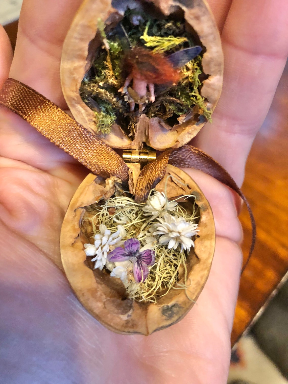 Micro Fairy in Walnut Box Diorama - Etsy