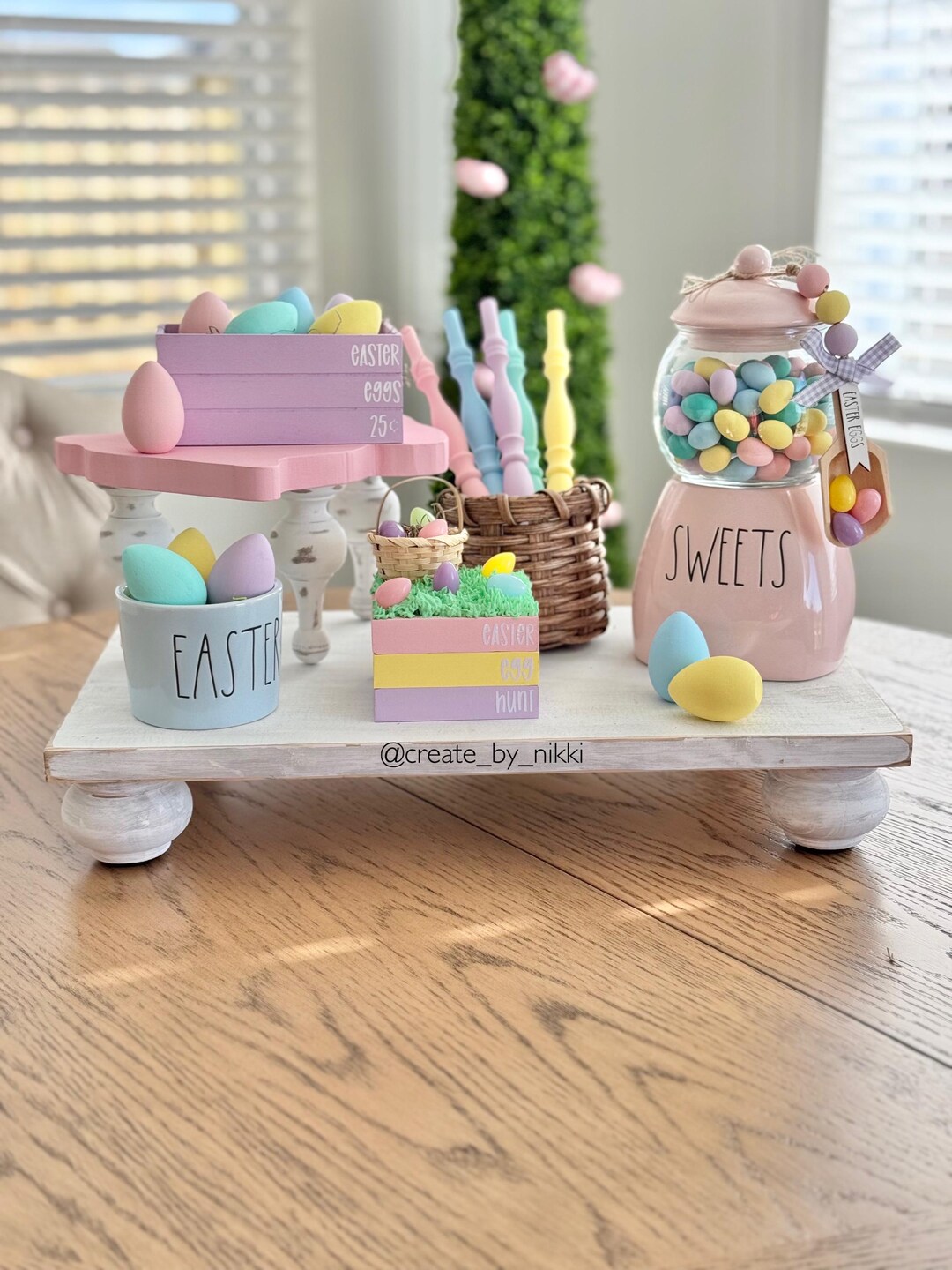 Wooden Easter Eggs | Easter Decor | Pastel Decor | Gumball Fillers ...