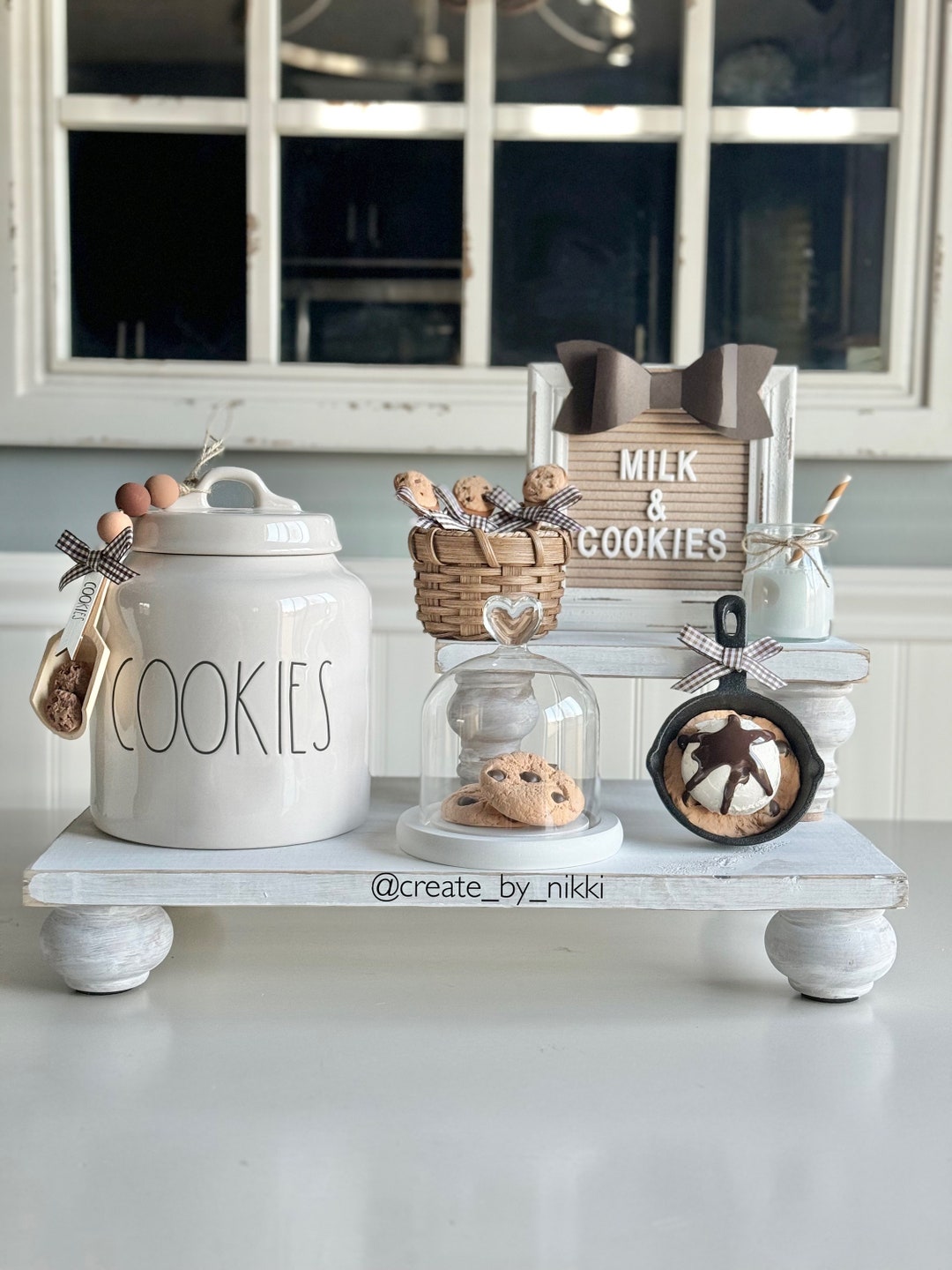 Fake Bake Chocolate Chip Cookie Tier Tray Set | Rae Dunn Display - Etsy