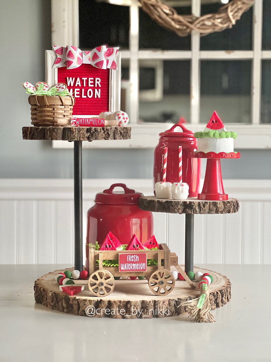 Watermelon Tier Tray | Summer Display | Props | Bakery | Rae Dunn ...