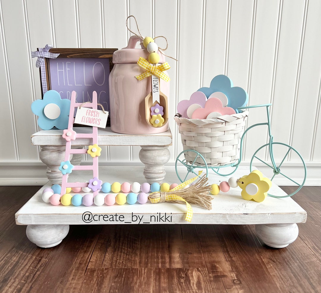 Spring Tier Tray Flower Display Daisy Display Scoop for Rae Dunn ...