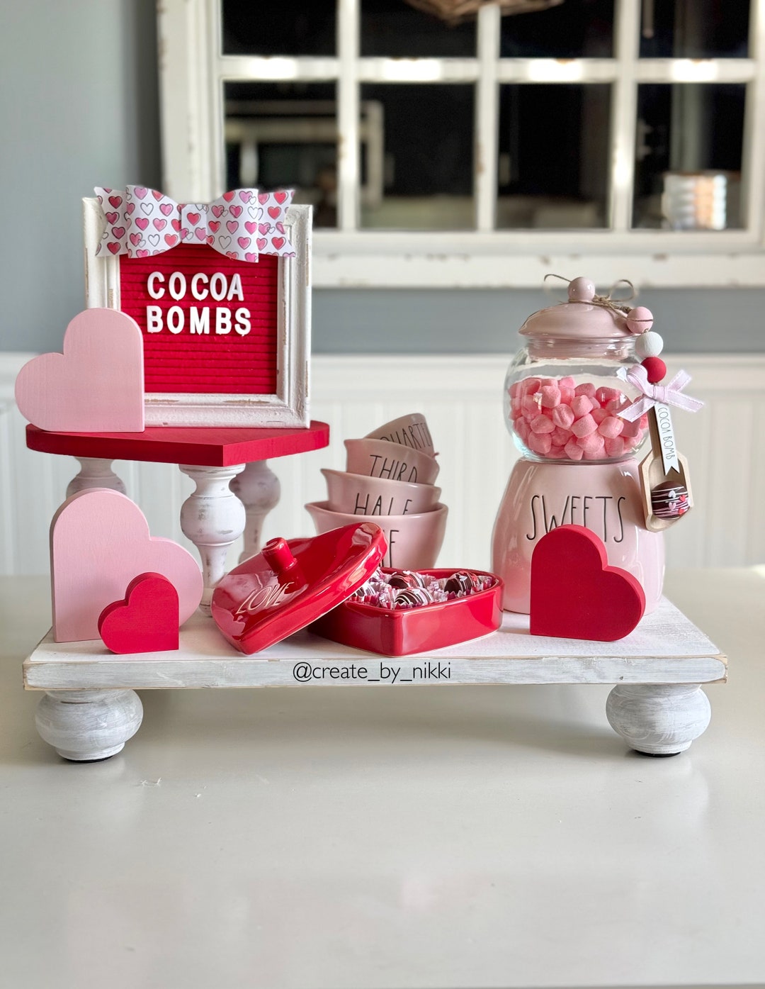 Valentine's Day Hot Cocoa Bombs: Tier Tray Decor, Set of 4 - Etsy