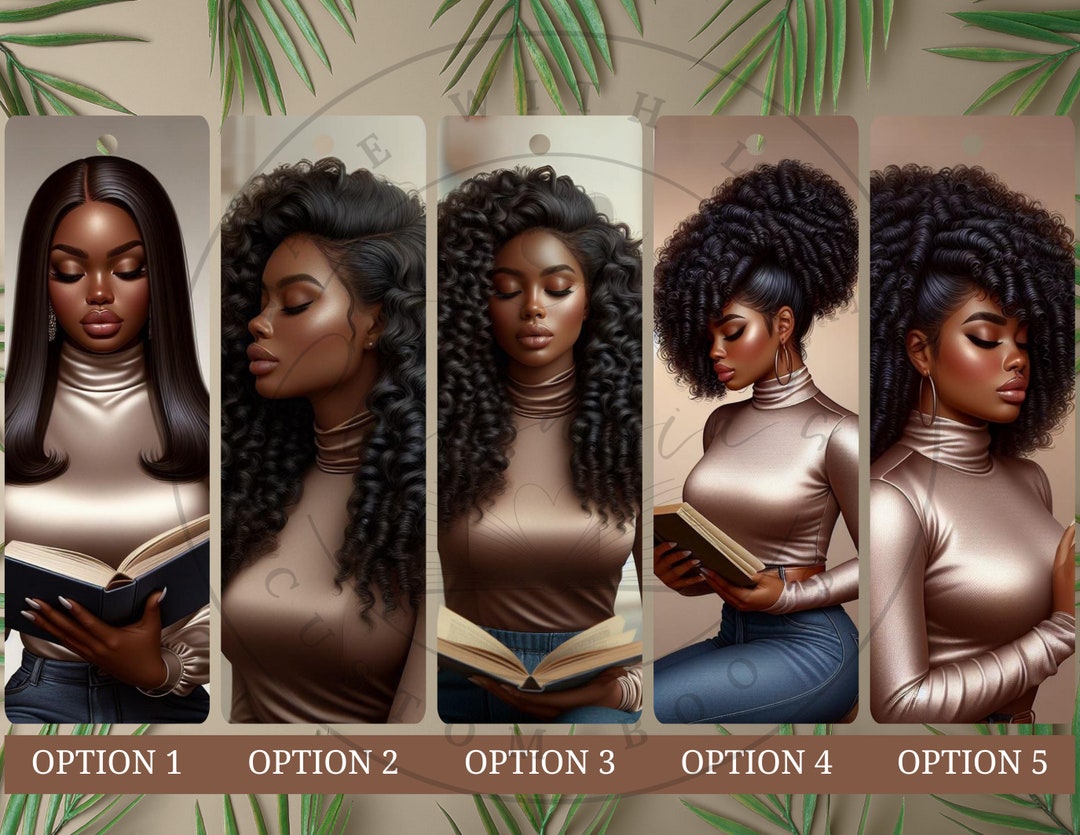 African American Reader Bookmarks - Handmade, Chic Illustrations ...