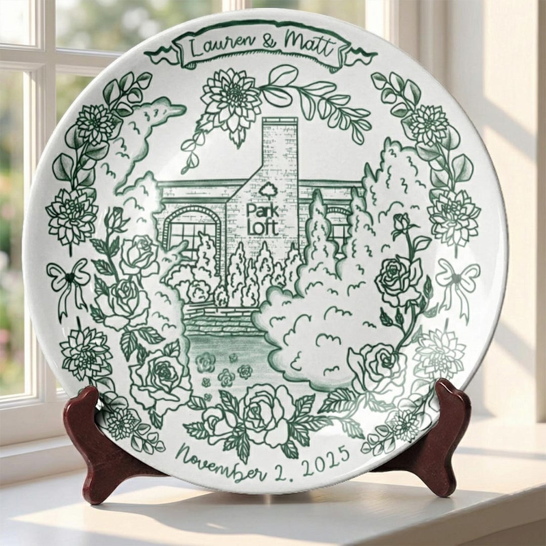 Personalized Ceramic Platter – Custom Wedding Gift for Couple, New Home ...