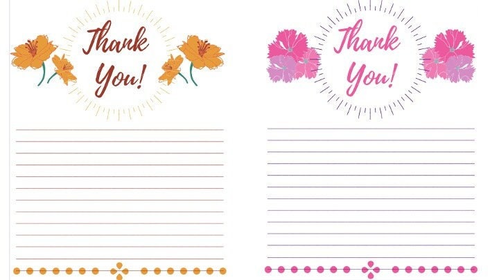 Printable Thank You Notes - Etsy