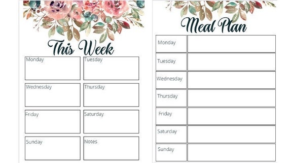 Printable Planner - Etsy