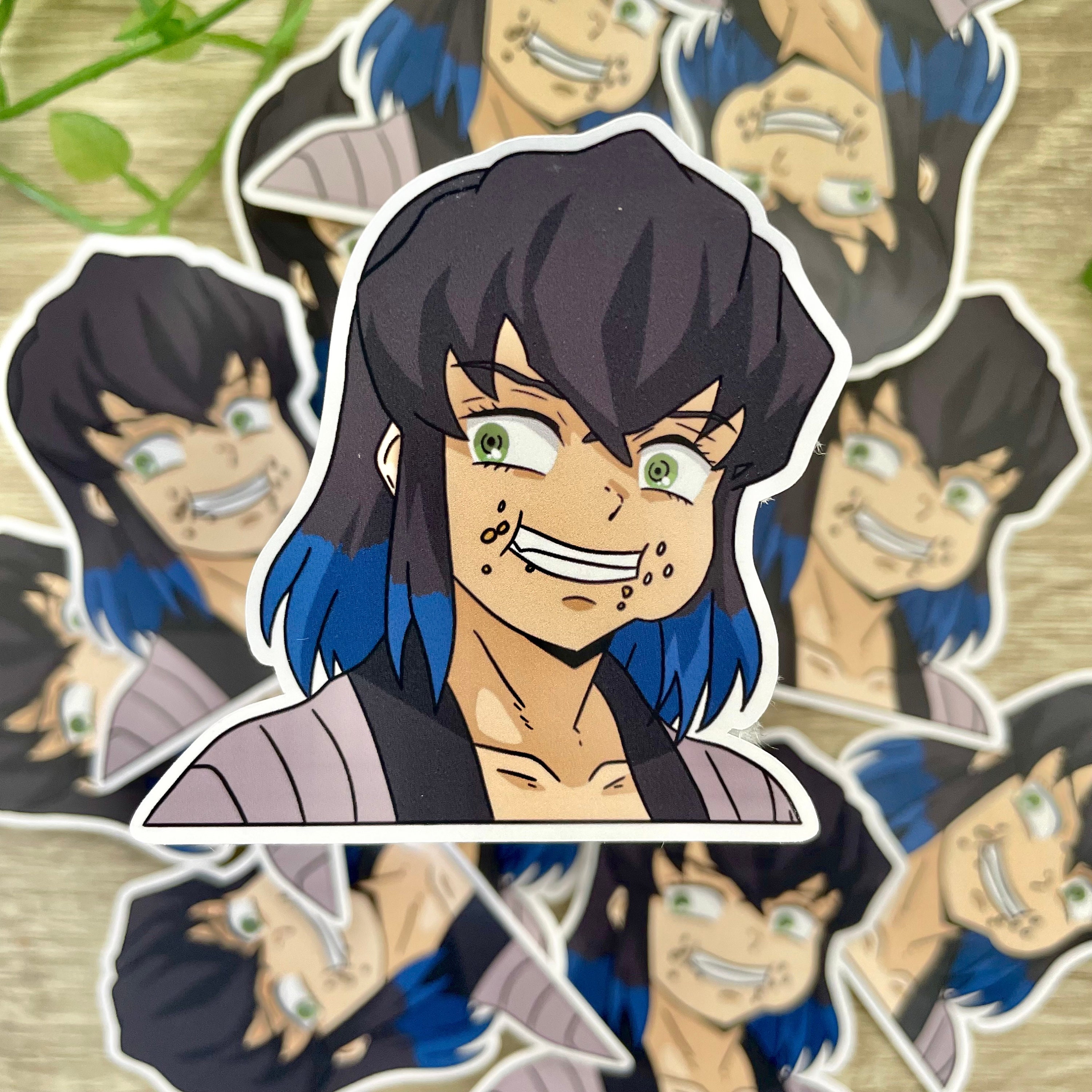 Demon Slayer Inosuke Sticker Anime | Etsy