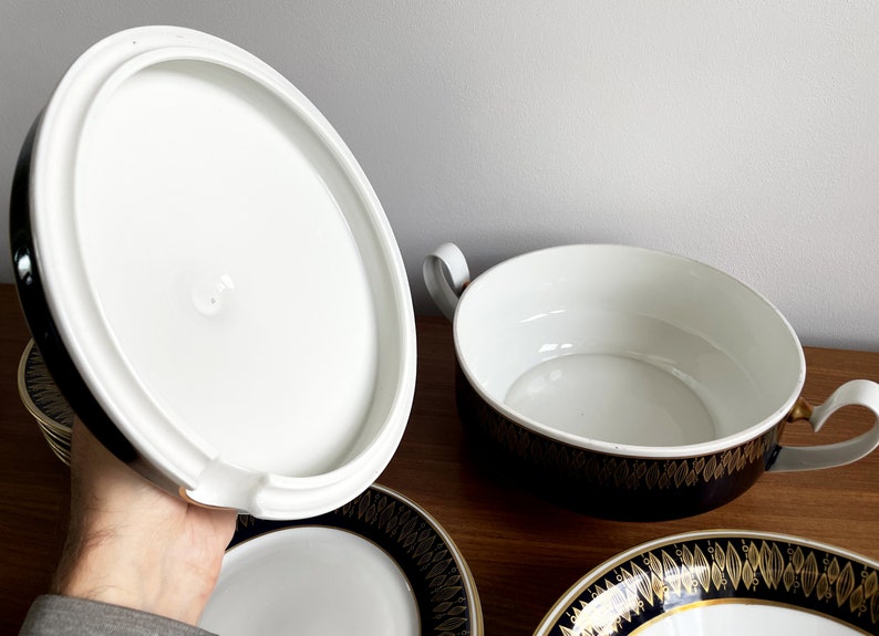 Weimar Porcelain Dinner Crockery Set, Echt Weimar Kobalt, Eleganz ...