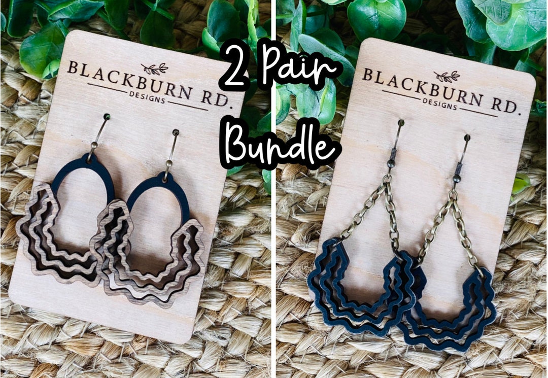 Wavy Open Dangles Bundle Digital File - Etsy