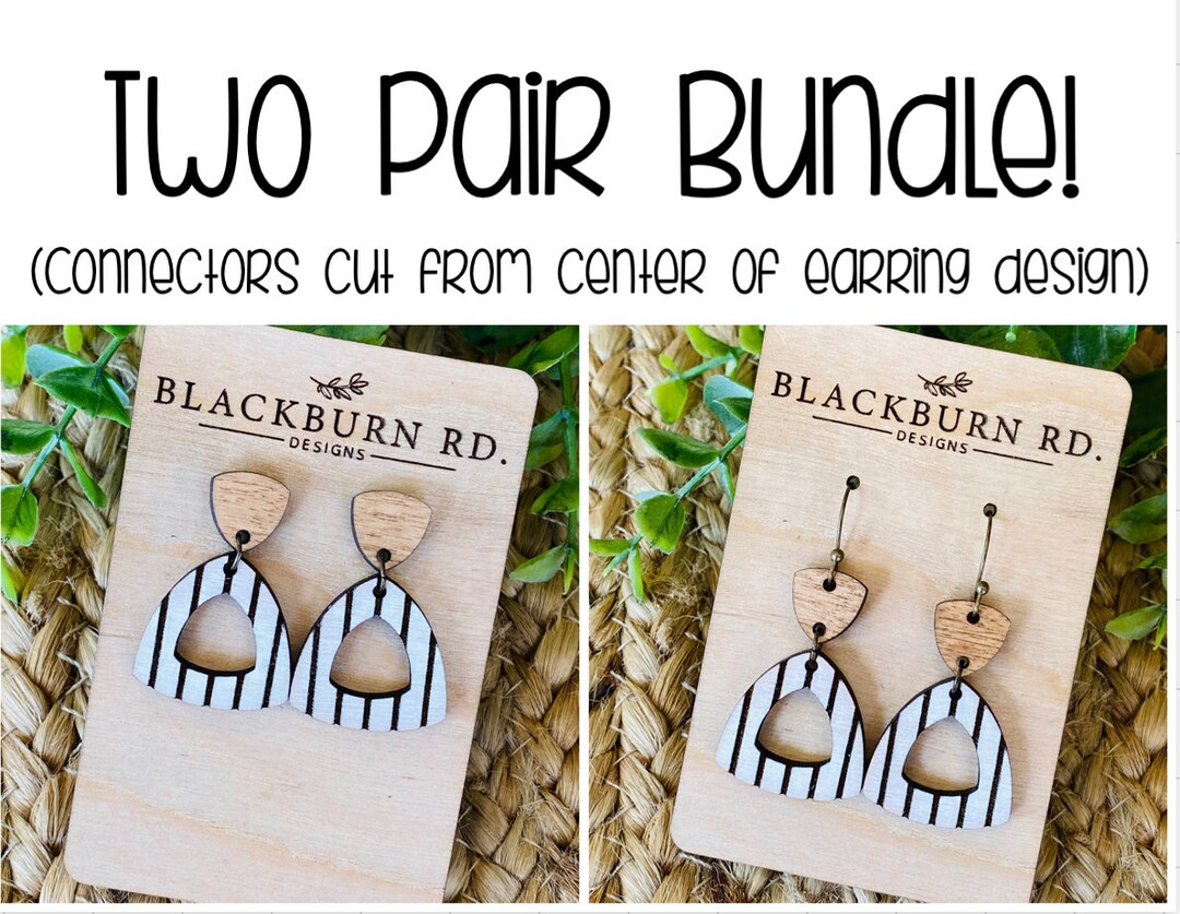 Petite Rounded Striped Triangle Dangles Bundle Digital File - Etsy